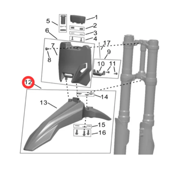 Hyper Bee Front Fender (Black)OEM Front Fender Assembly (black) for ...